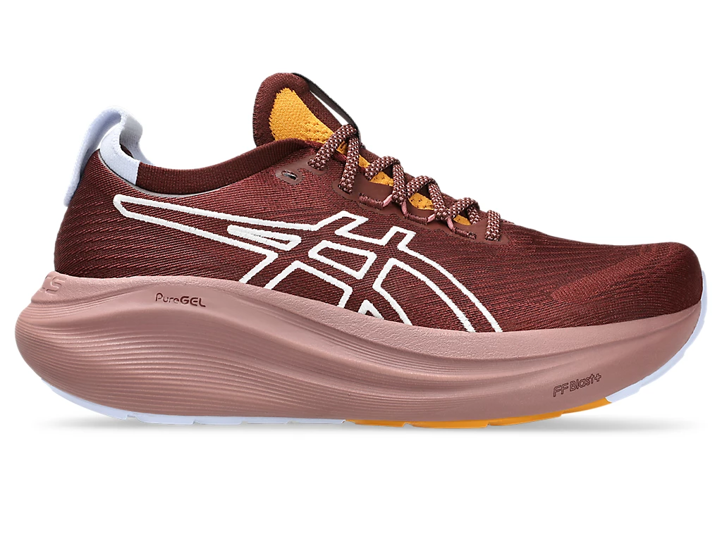 Asics Gel-Nimbus 27 "Nature Bathing/Dark Red Planet" Women's Running ...